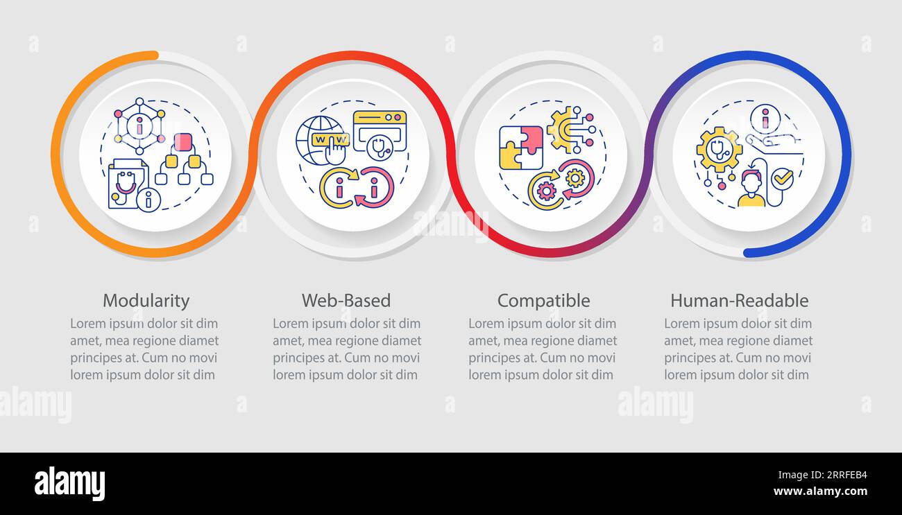 Multicolor HIR layout with linear icons Stock Vector Image & Art - Alamy