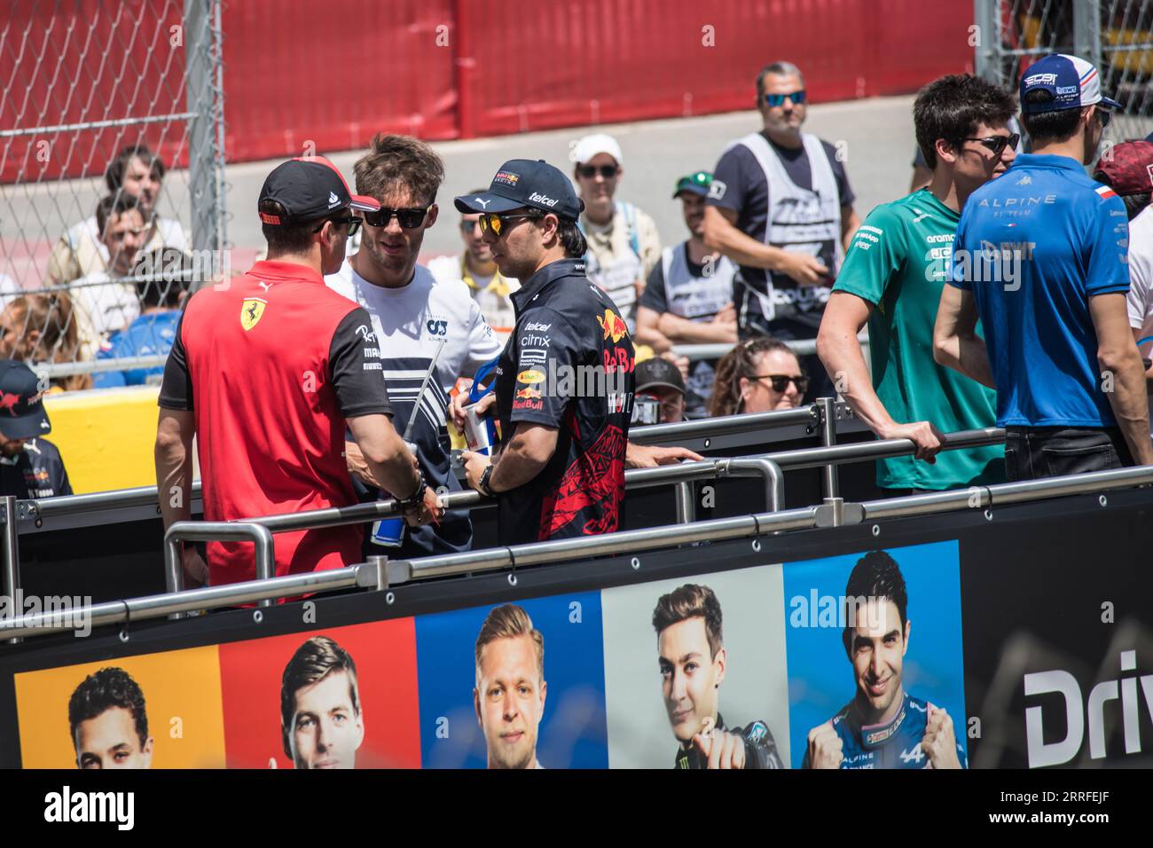 Charles Leclerc, Pierre Gasly, Sergio Perez, and Lance Stroll ...