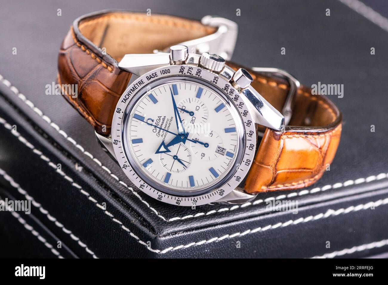 Omega Speedmaster Broad Arrow models Stock Photo - Alamy