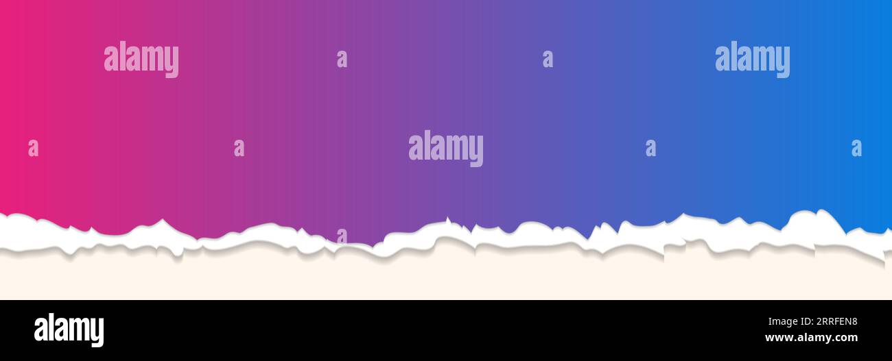 Blue and purple abstract paper background with ragged edge. Vector ...