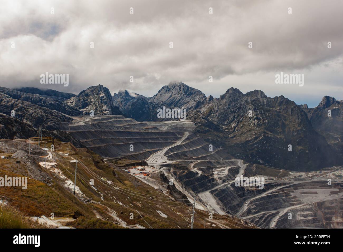 The massive Grasberg open pit mine from a high point Stock Photo - Alamy