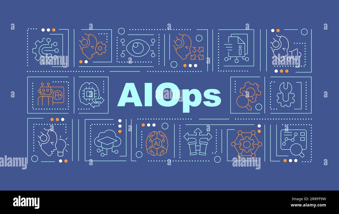 AI ops text with thin linear icons Stock Vector Image & Art - Alamy