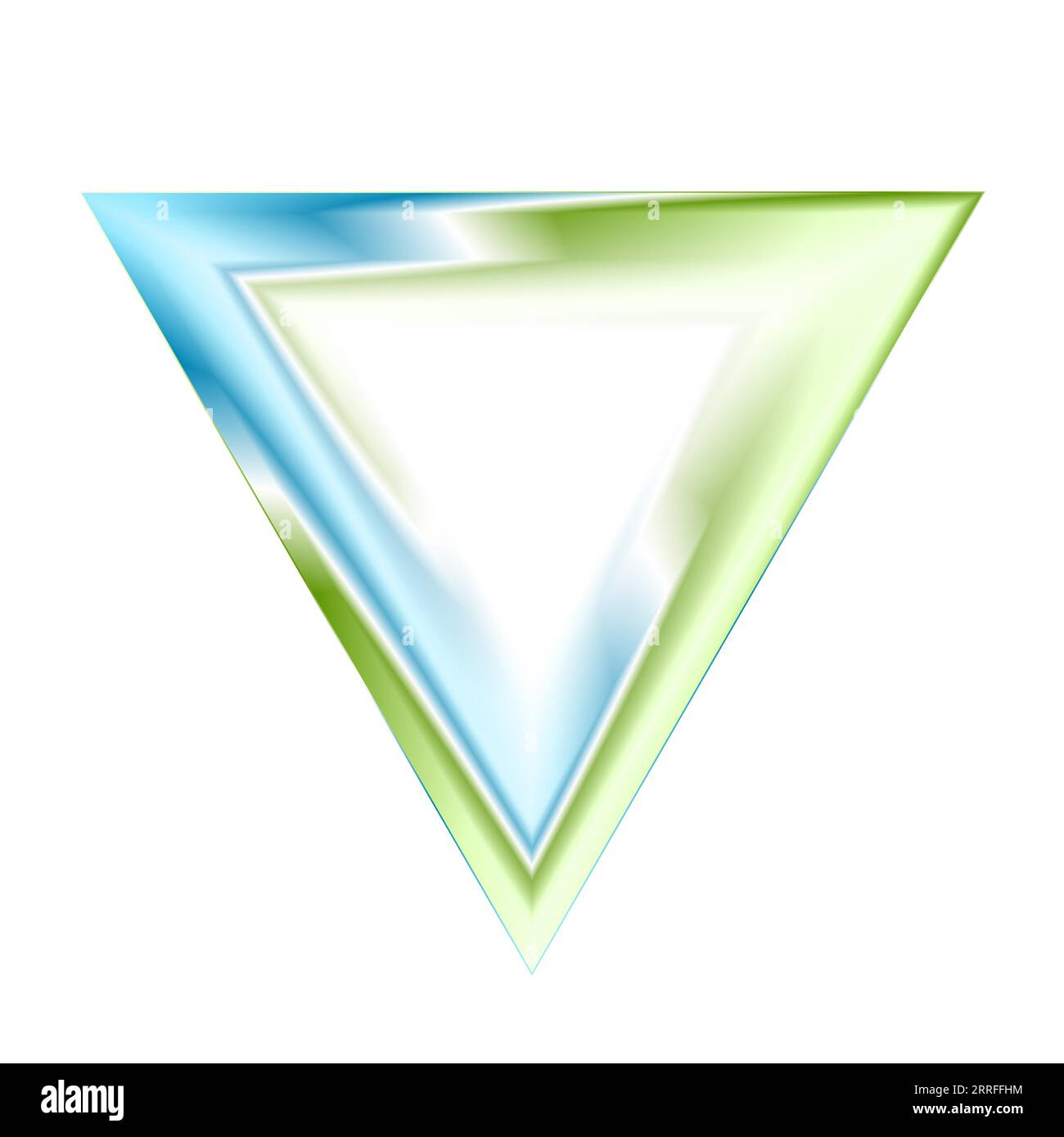 Shiny green blue tech triangle shape decoration. Abstract concept ...