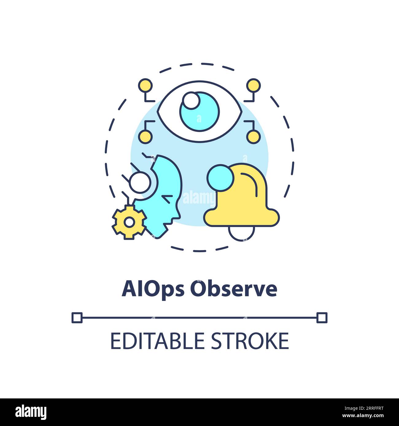 2D thin linear colorful AI ops observe icon Stock Vector Image & Art ... 2D thin linear colorful AI ops observe icon Stock Vector Image & Art ...