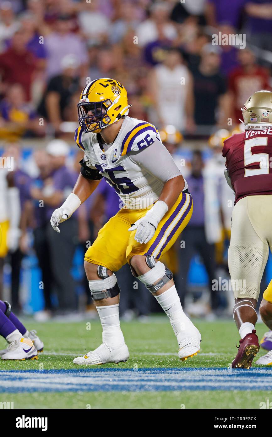 ORLANDO, FL - SEPTEMBER 03: LSU Tigers offensive lineman Will Campbell ...