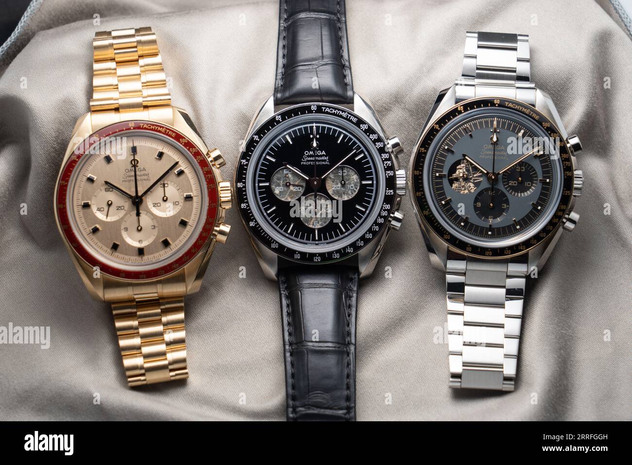 Omega Speedmaster 321 caliber models Stock Photo - Alamy