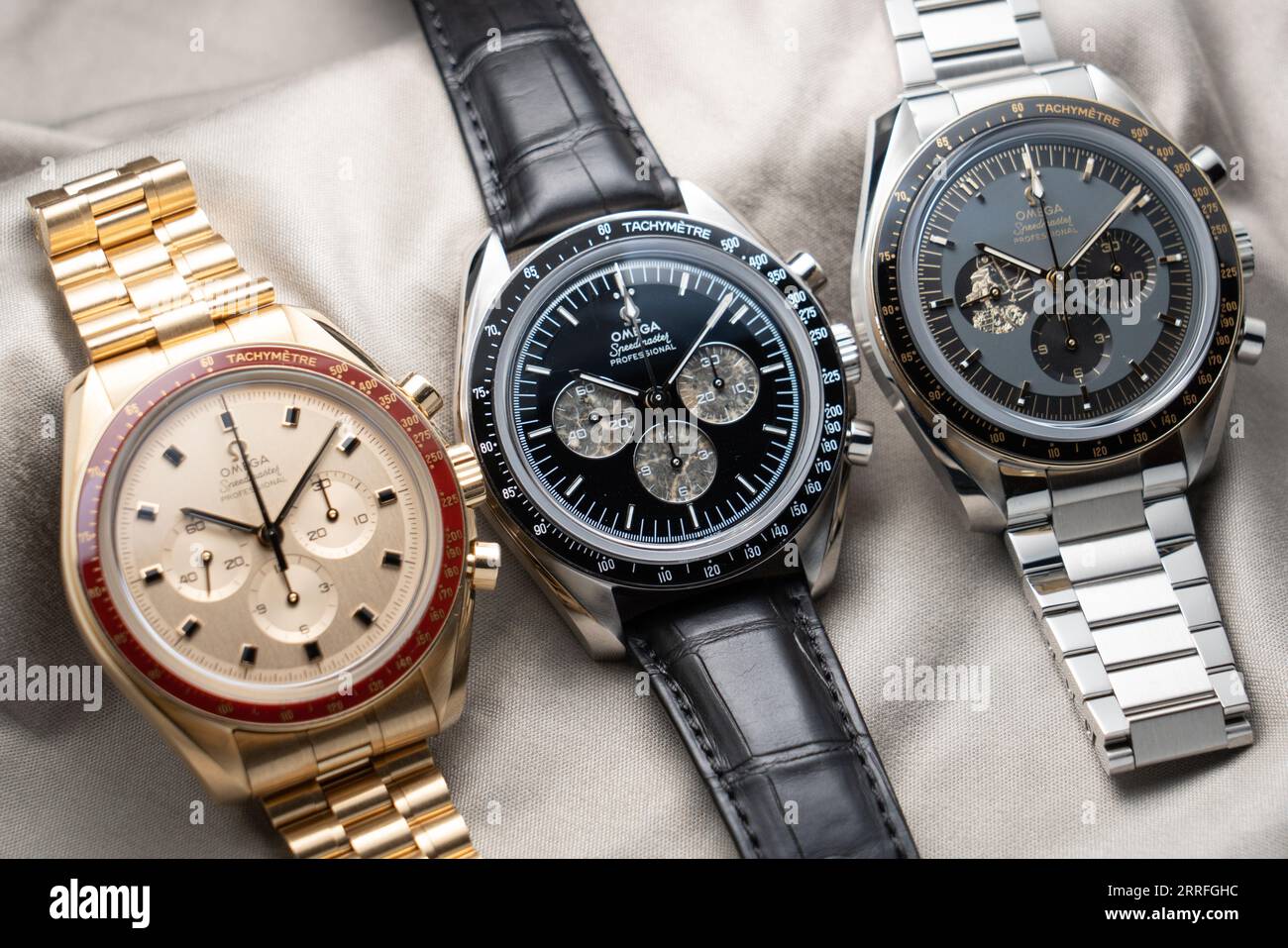 Omega Speedmaster 321 caliber models Stock Photo - Alamy