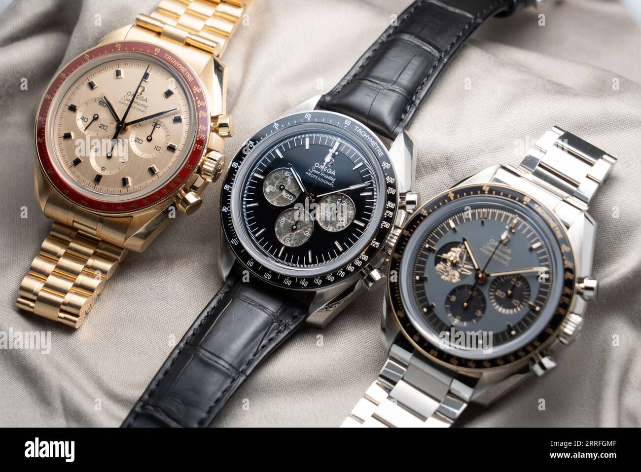 Omega Speedmaster 321 caliber models Stock Photo - Alamy