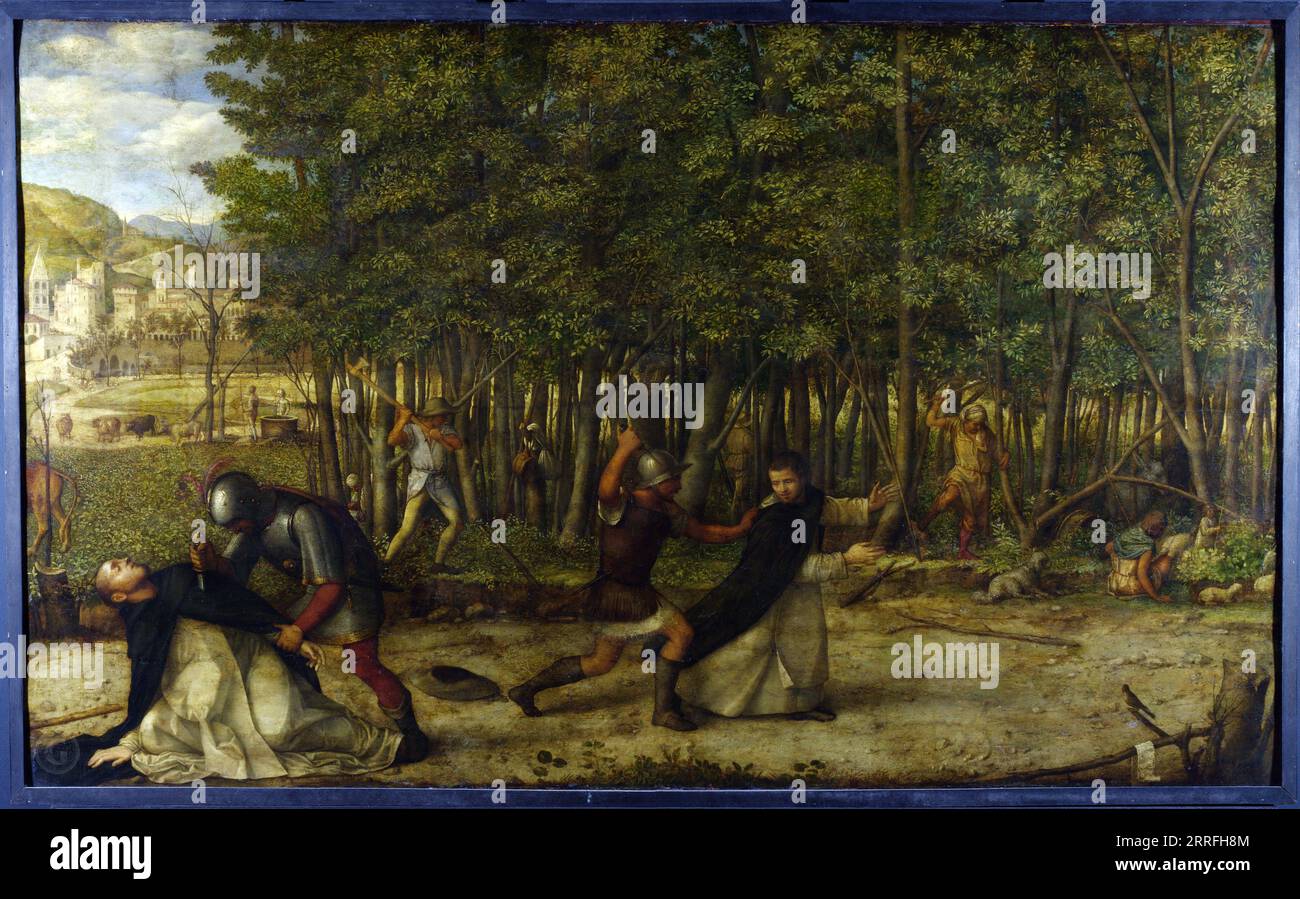 Giovanni Bellini - The Assassination of Saint Peter Martyr с1507 Stock ...