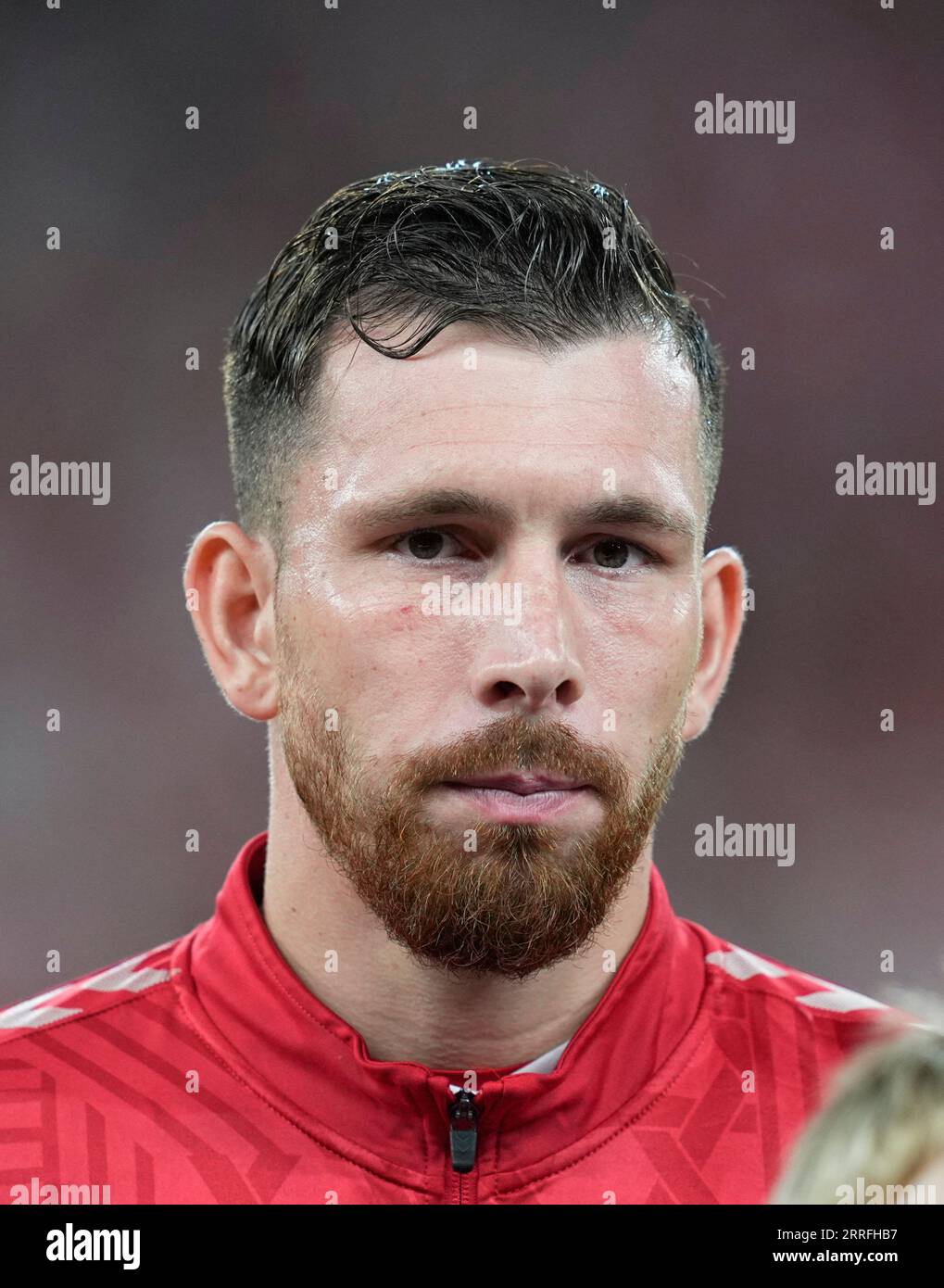 Parken, Copenhagen, Denmark. 07th Sep, 2023. controls the ball during a Group H EURO 2024 ...