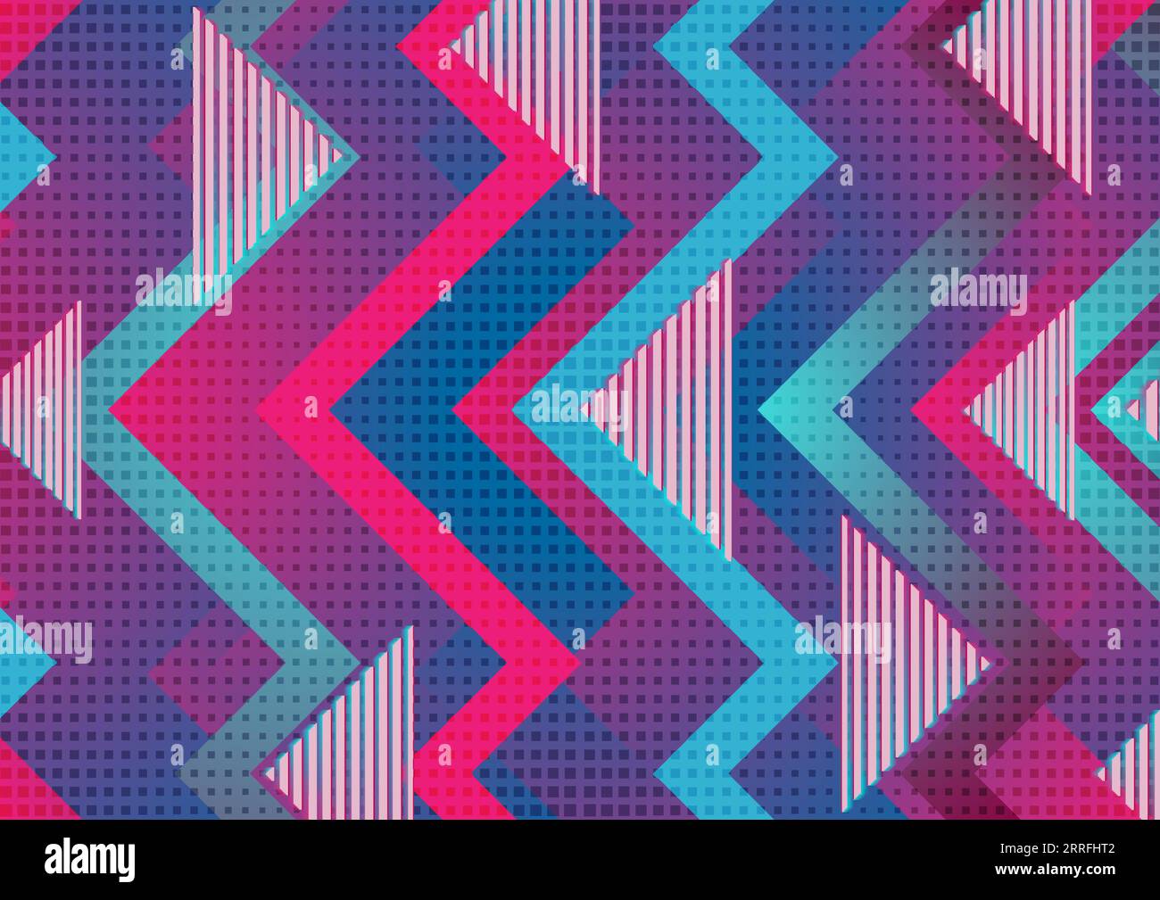 Retro geometric abstract blue violet tech background. Minimal ...