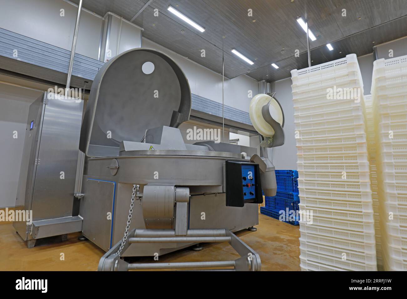 Chopper mixer in a food processing plant, North China Stock Photo - Alamy