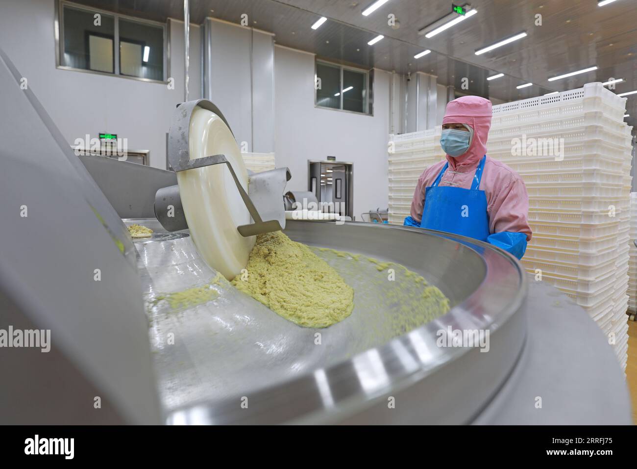 LUANNAN COUNTY, Hebei Province, China - July 27, 2020: The workers are ...