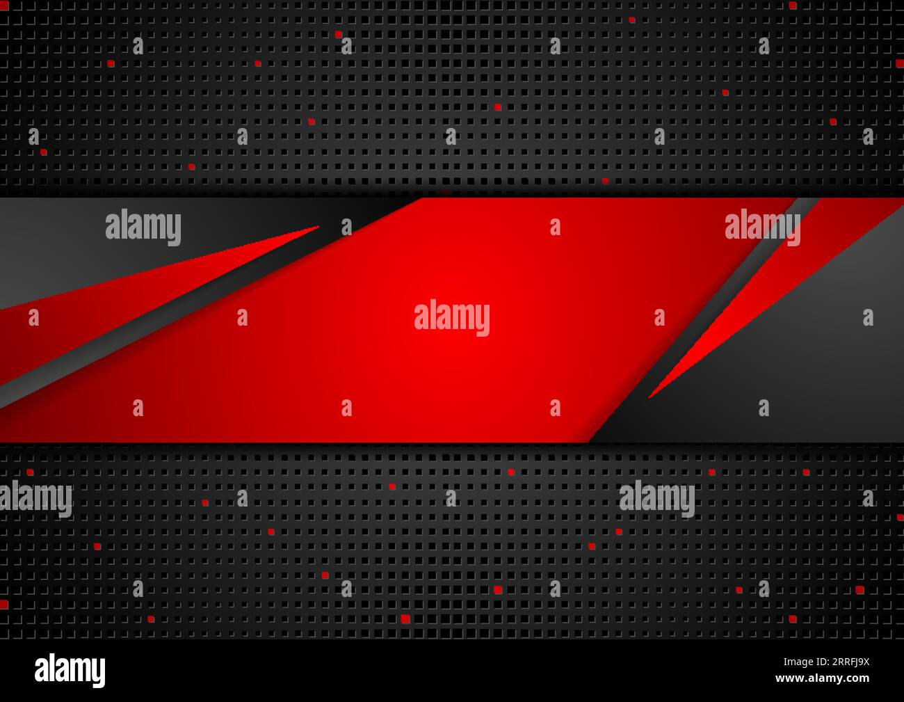 Red and black technology background with paper geometric banner design ...