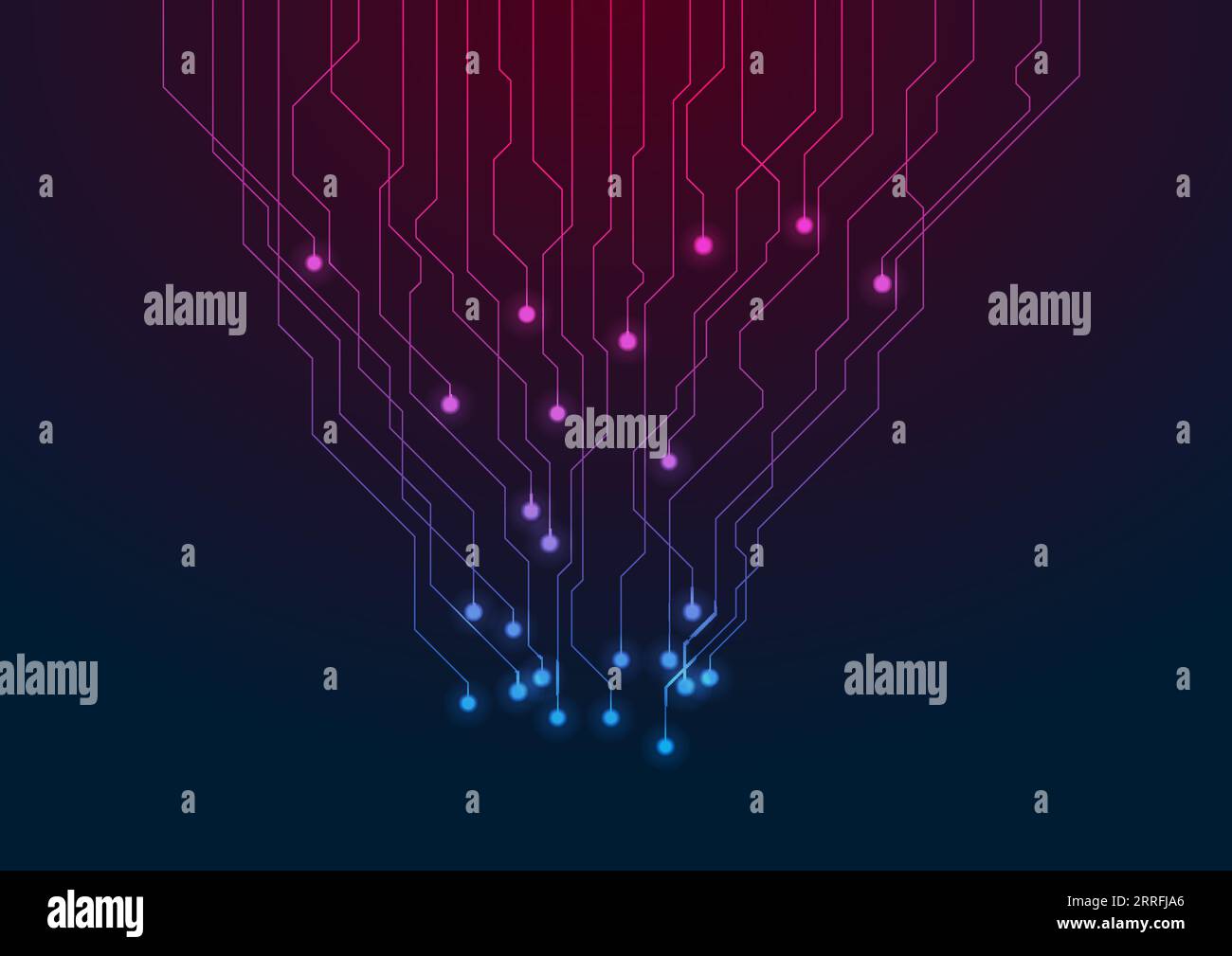Abstract neon blue purple tech circuit board lines sci-fi design ...