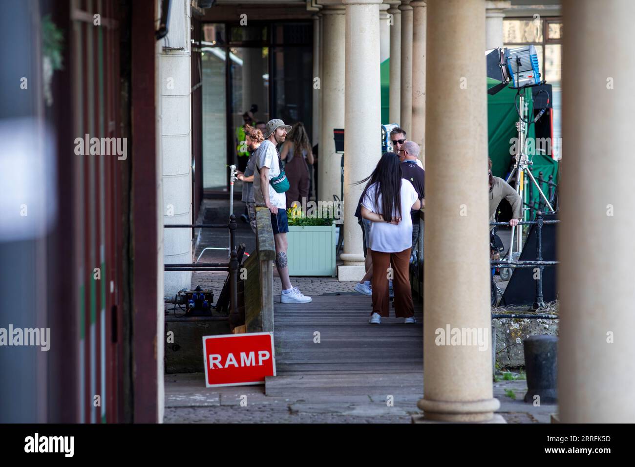 Filming of the TV series Casualty in Cardiff , Wales, UK. Casualty ...