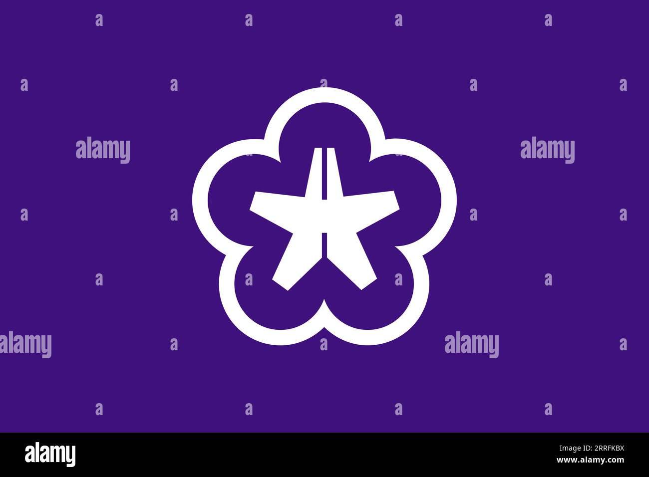 Flag of the designated city of Kitakyushu Stock Photo - Alamy