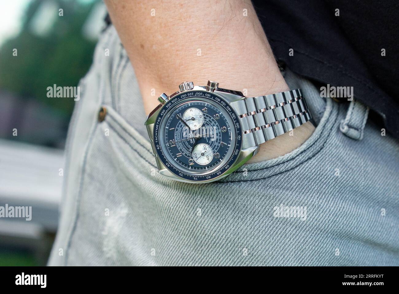Omega Speedmaster Chronoscope Stock Photo - Alamy