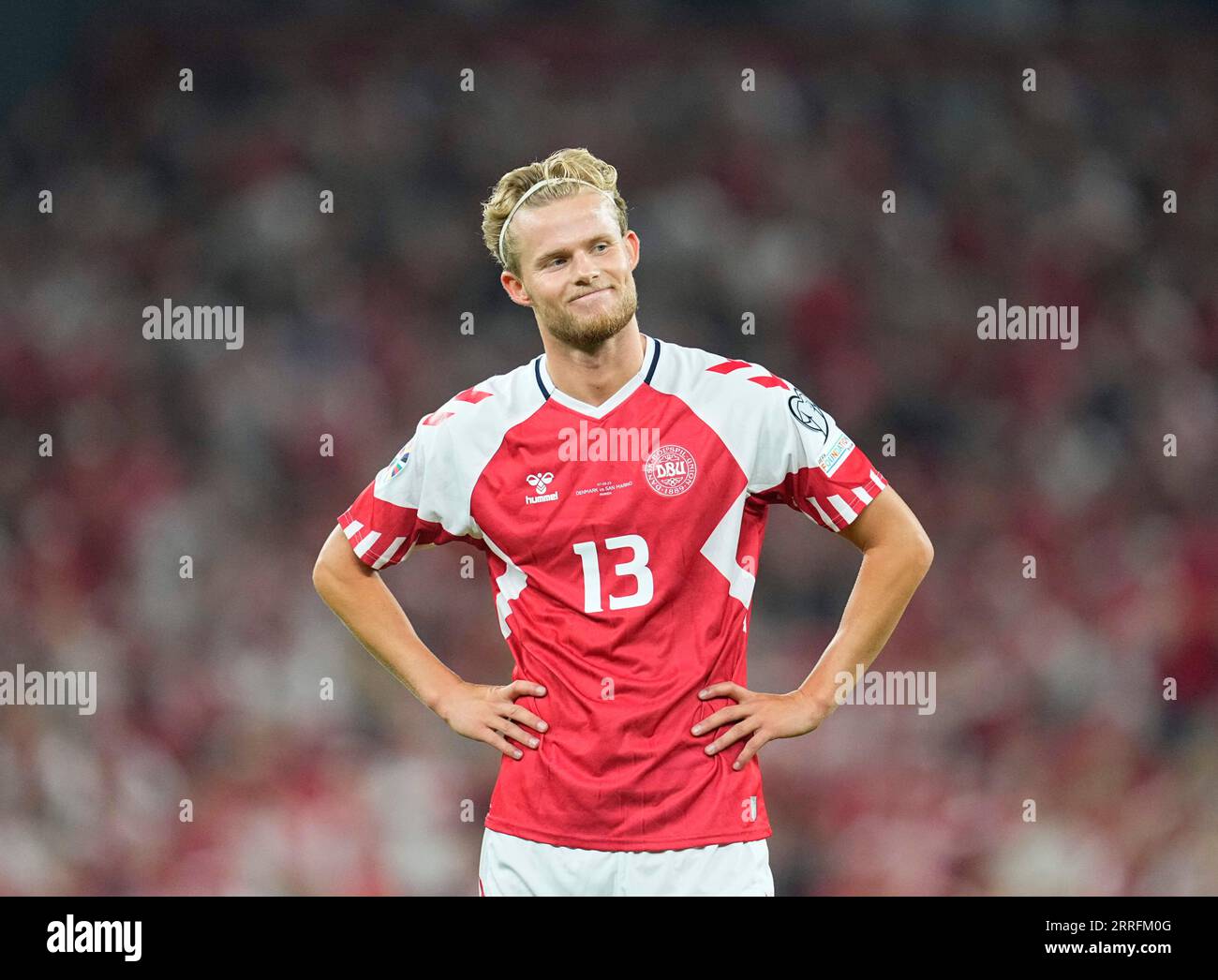 Parken, Copenhagen, Denmark. 07th Sep, 2023. Morten Hjulmand (Denmark ...