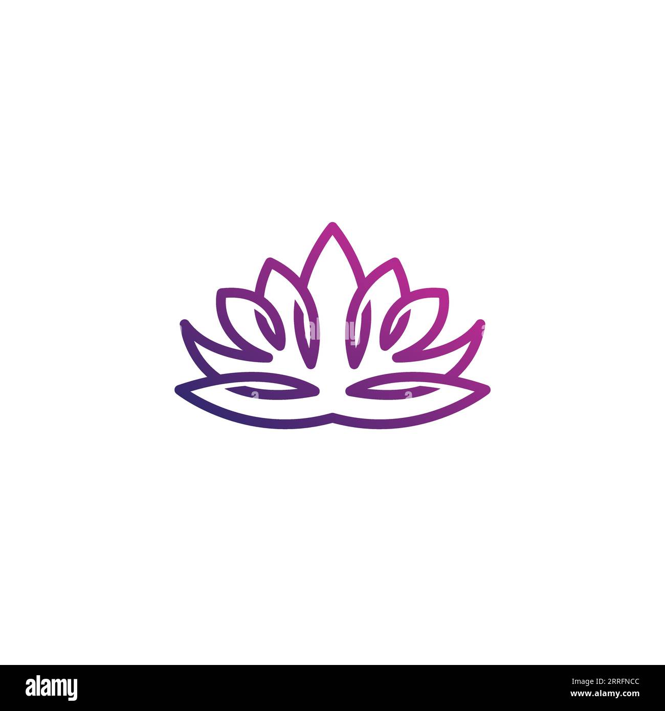 Lotus Line Logo Design. Lotus Flower Vector Stock Vector Image & Art ...