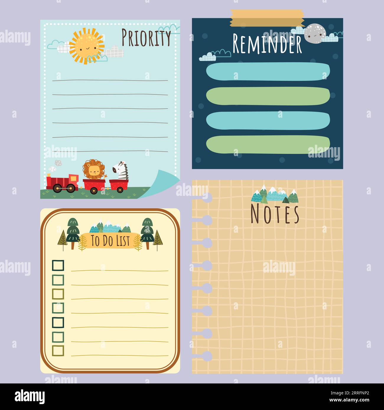 Vector set of school notebooks with transport vector illustration in ...