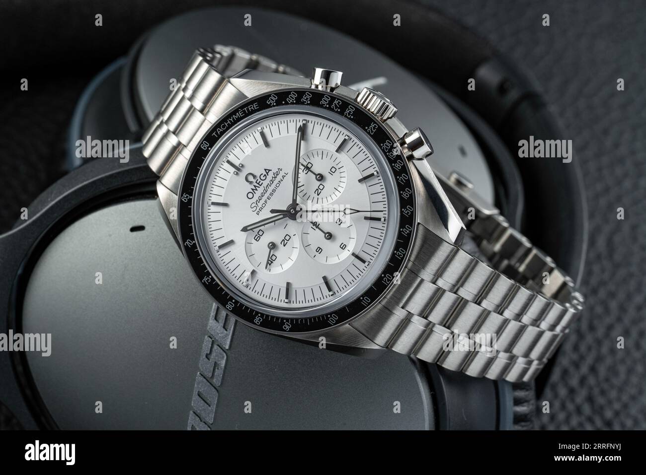 Omega Speedmaster in Canopus Gold Stock Photo - Alamy
