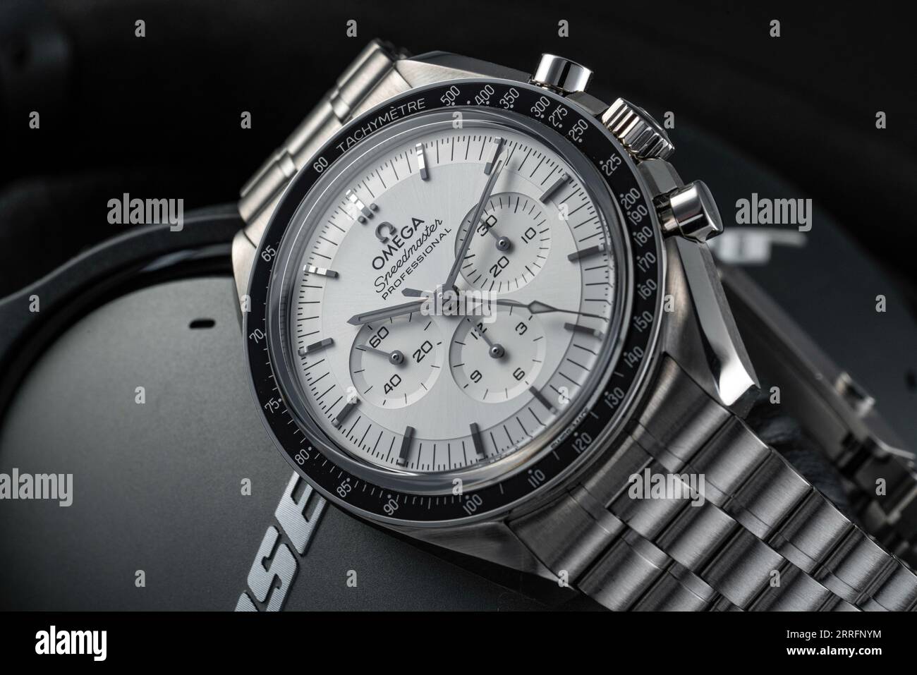 Omega Speedmaster in Canopus Gold Stock Photo - Alamy