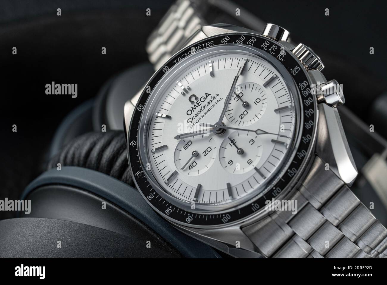 Omega Speedmaster in Canopus Gold Stock Photo - Alamy