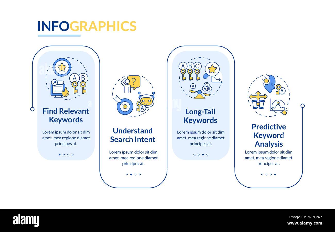 AI for SEO layout with colorful linear icons Stock Vector Image & Art - Alamy