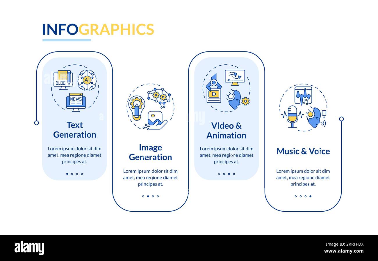 AI for SEO layout with multicolor thin line icons Stock Vector Image & Art - Alamy