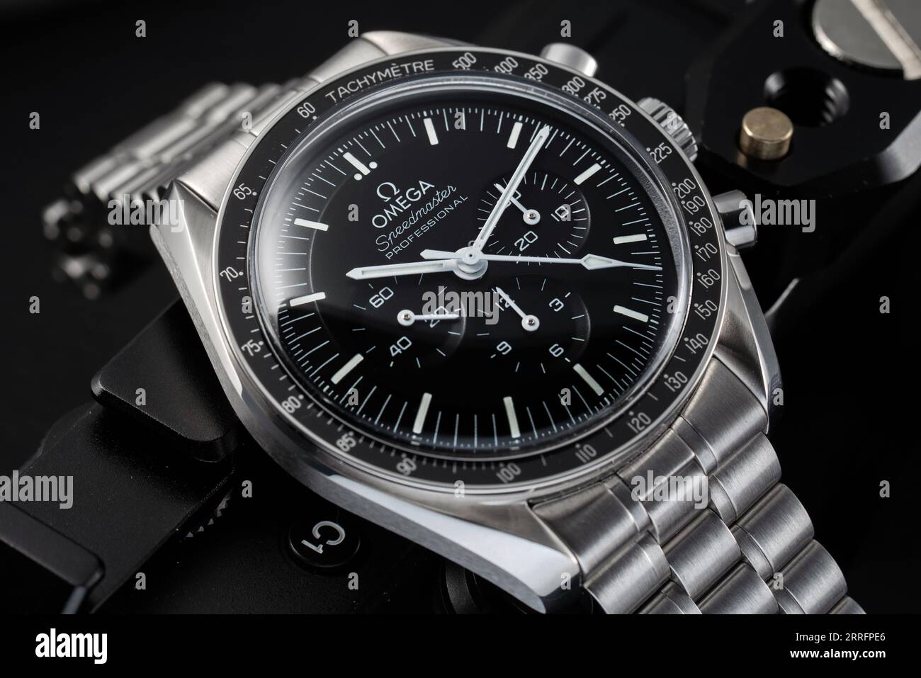 Omega Speedmaster Moon Watch 2021 model Stock Photo - Alamy