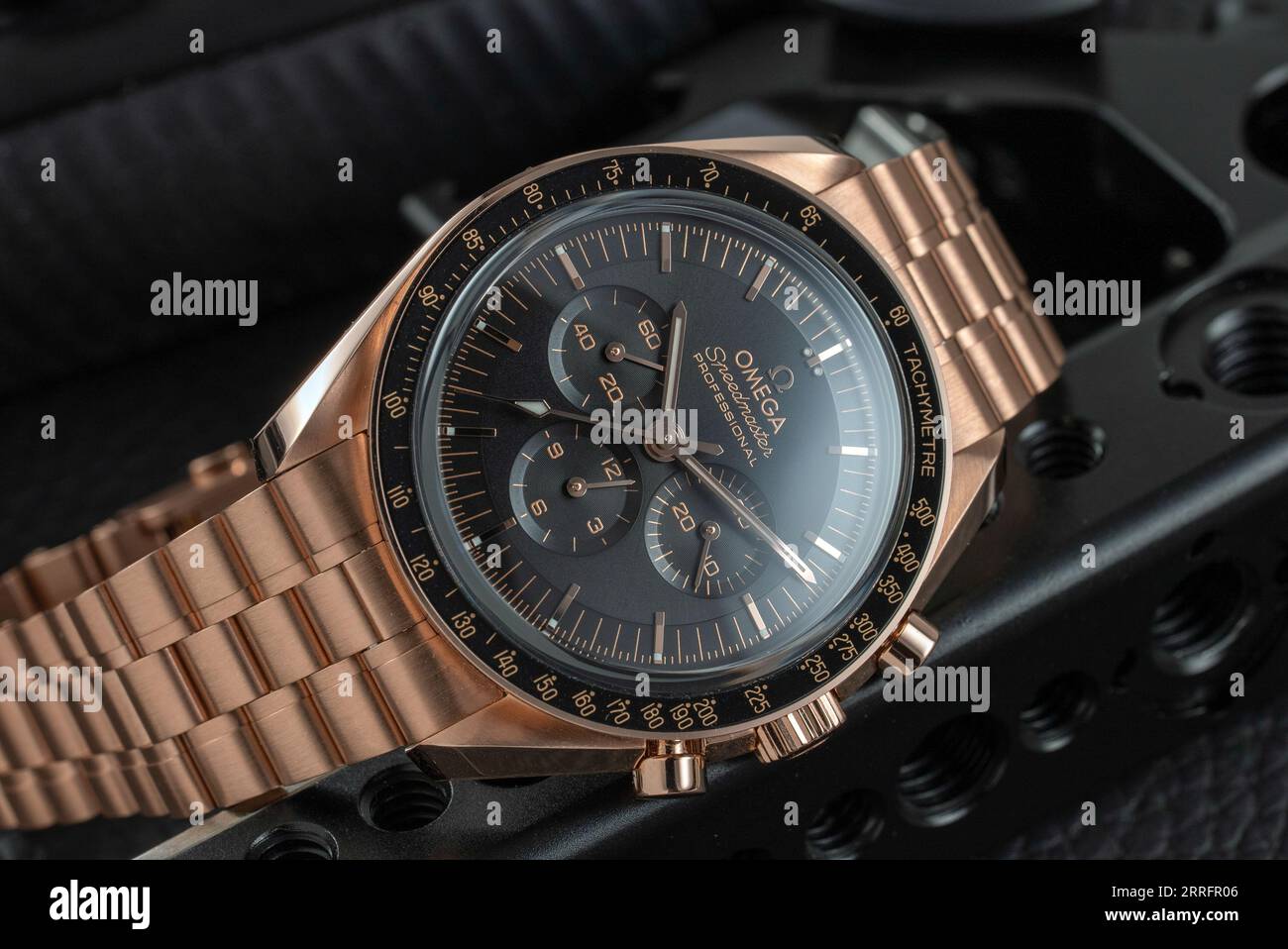 Omega Speedmaster in Sedna gold Stock Photo - Alamy