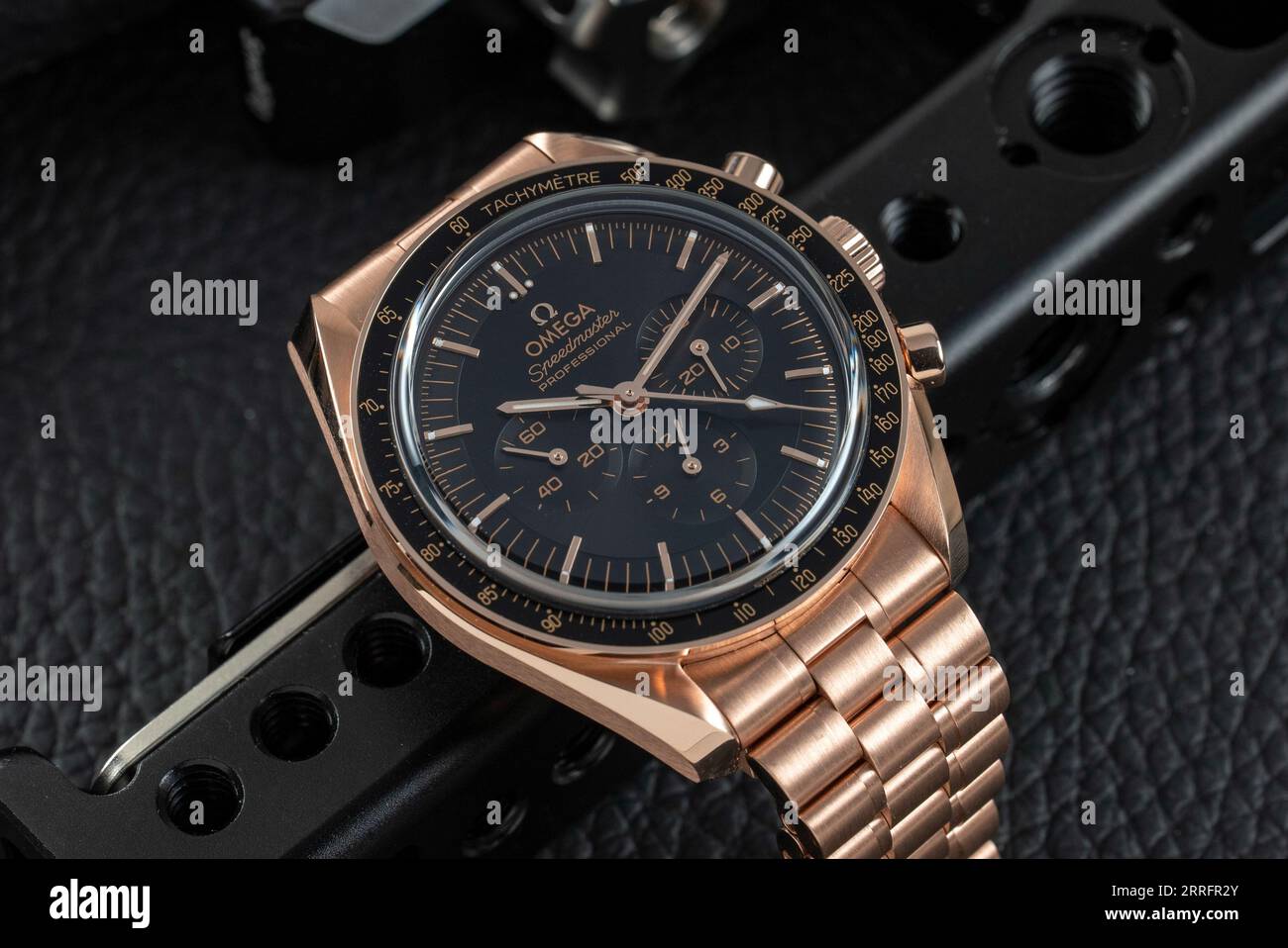 Omega Speedmaster in Sedna gold Stock Photo - Alamy