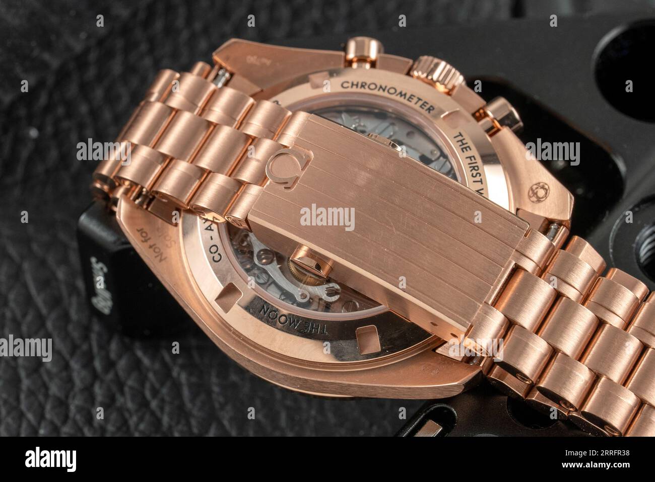 Omega Speedmaster in Sedna gold Stock Photo - Alamy