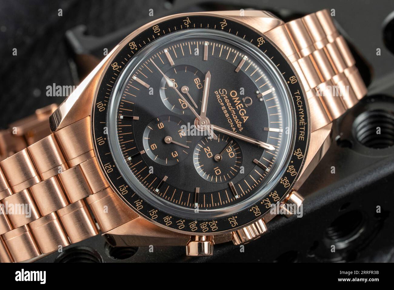 Omega Speedmaster in Sedna gold Stock Photo - Alamy
