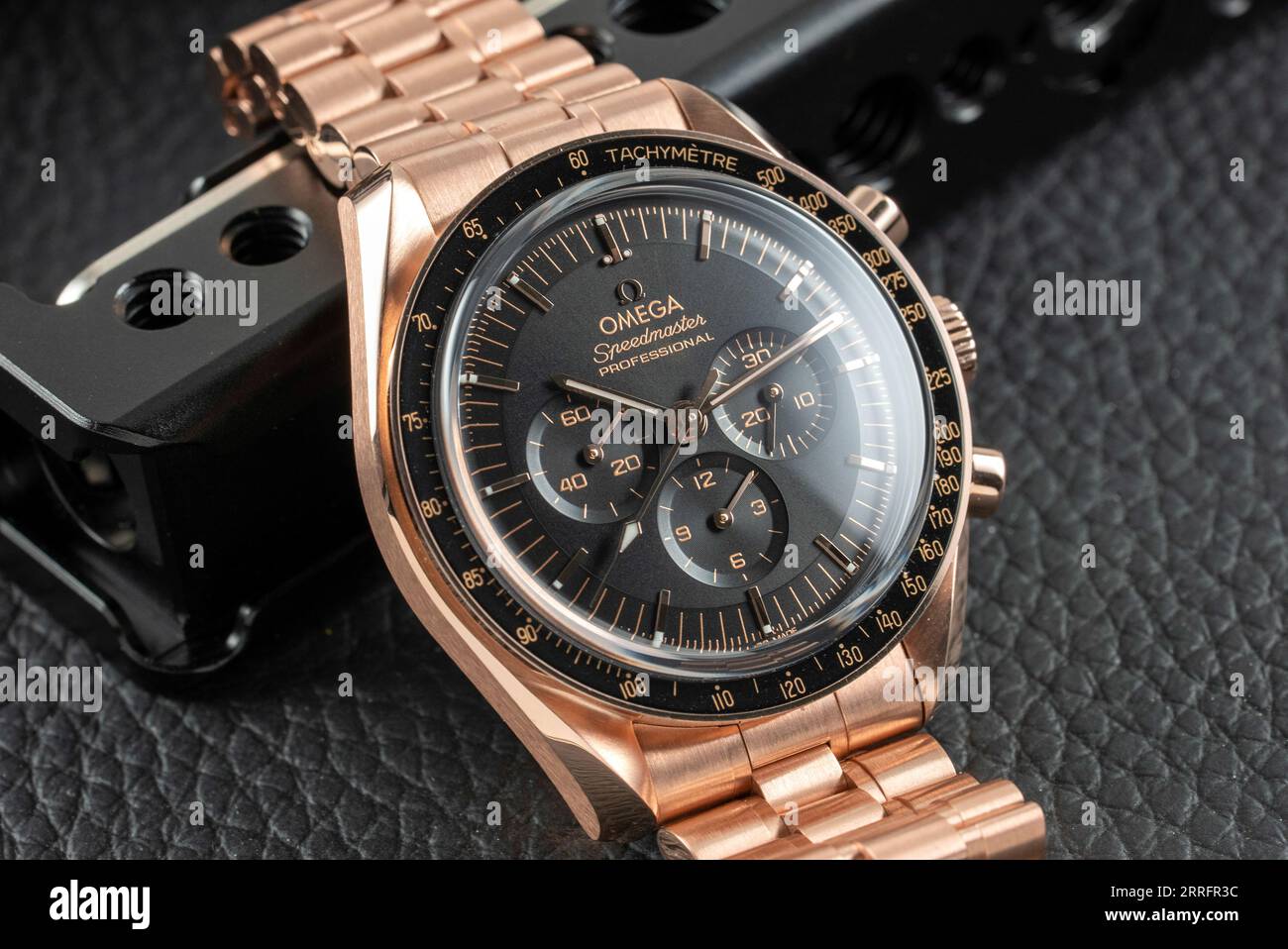 Omega Speedmaster in Sedna gold Stock Photo - Alamy