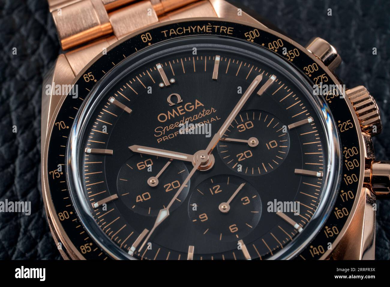 Omega Speedmaster in Sedna gold Stock Photo - Alamy