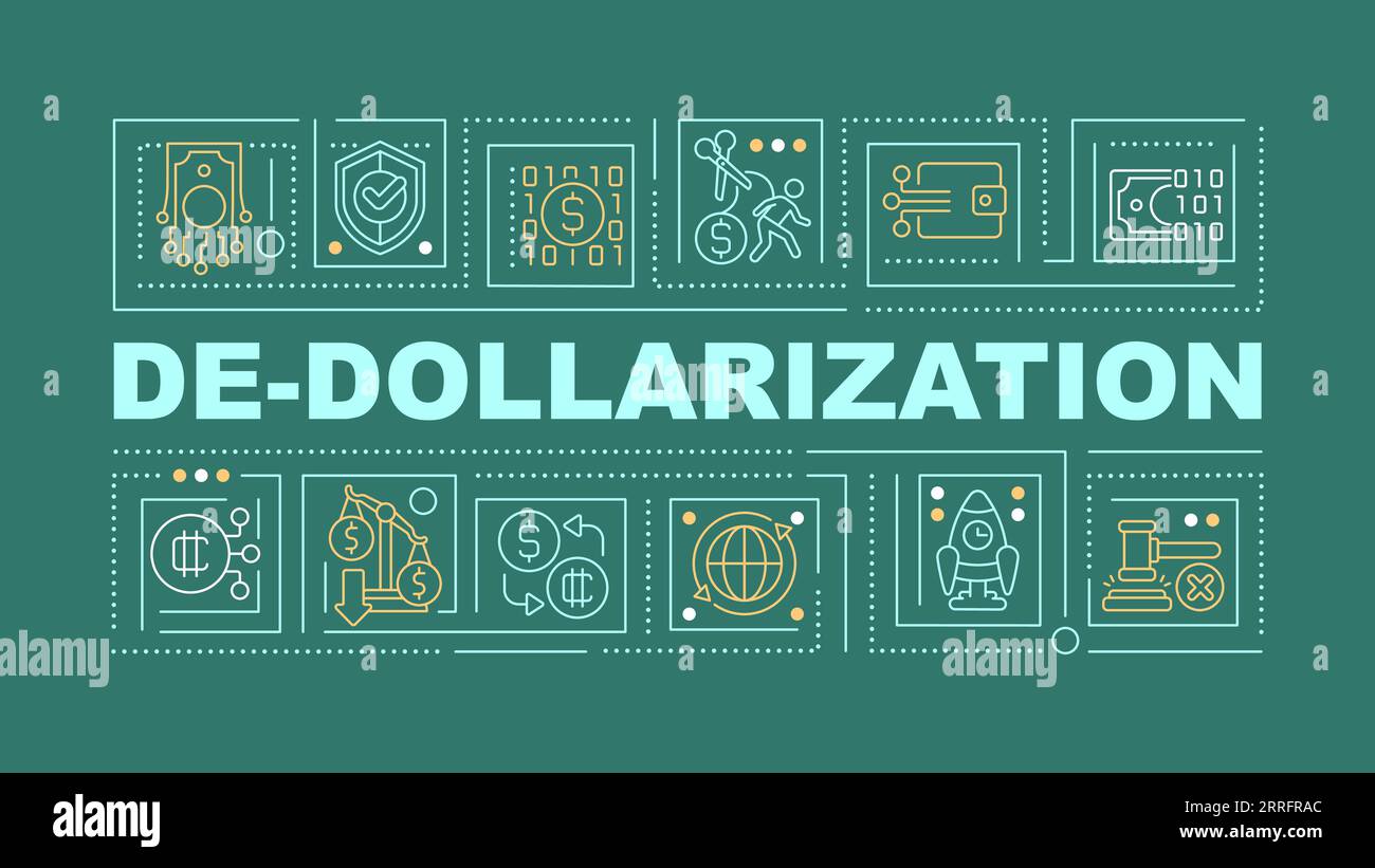 De-dollarization text with thin line icons Stock Vector Image & Art - Alamy