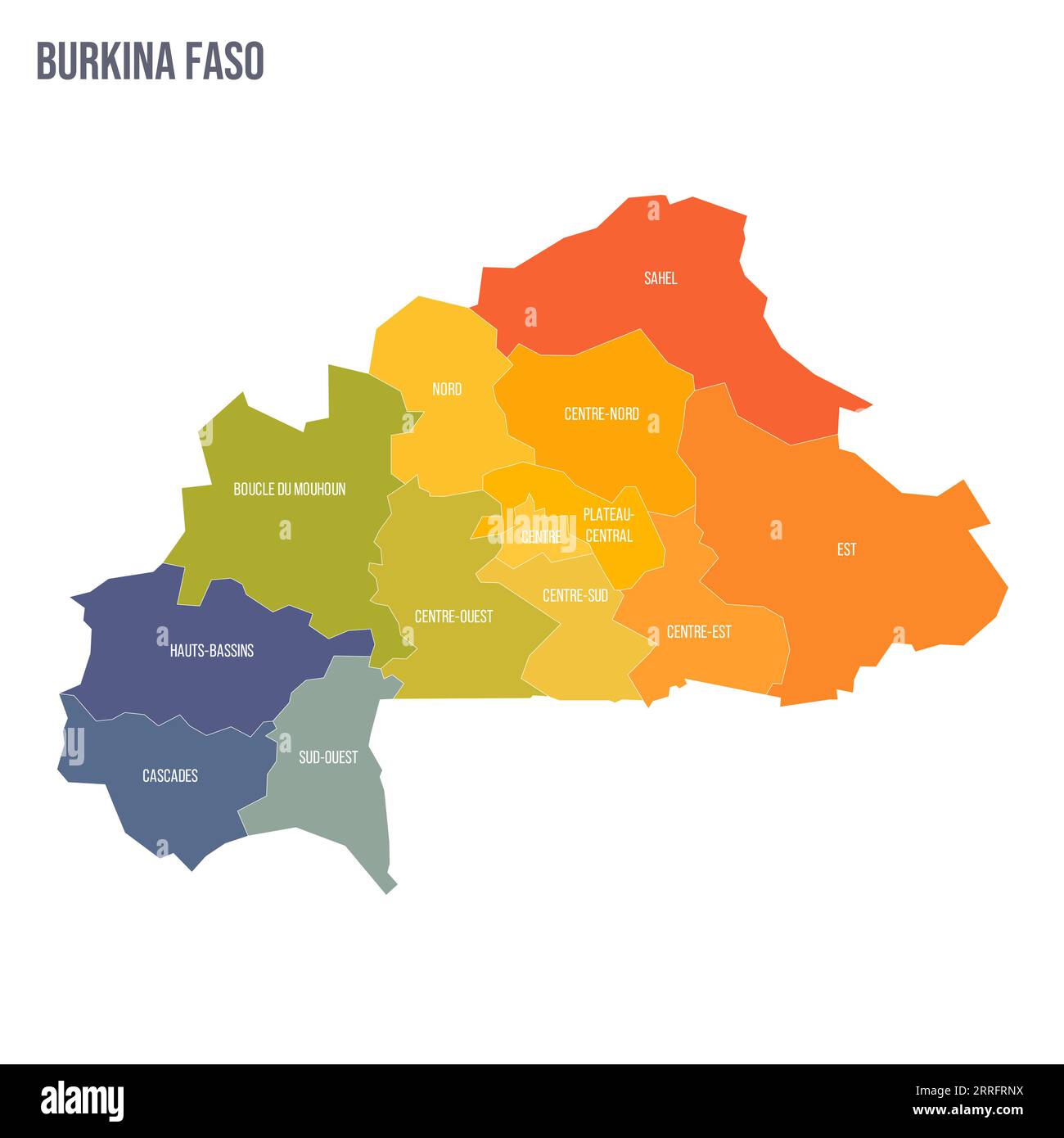 Burkina Faso Country Map Digital Burkina Faso Map For Adobe
