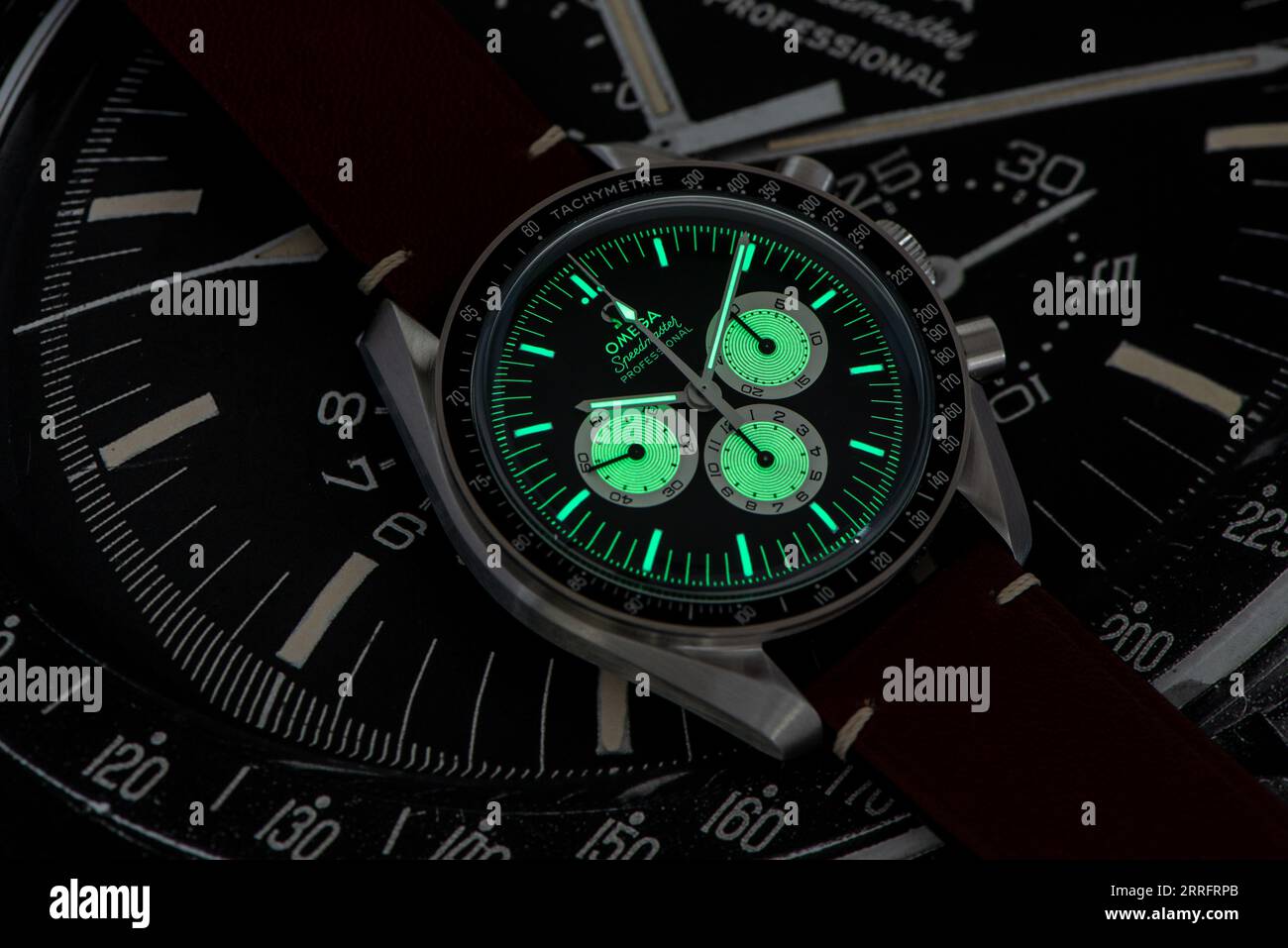 Omega Speedmaster Speedy Tuesday Models Stock Photo - Alamy