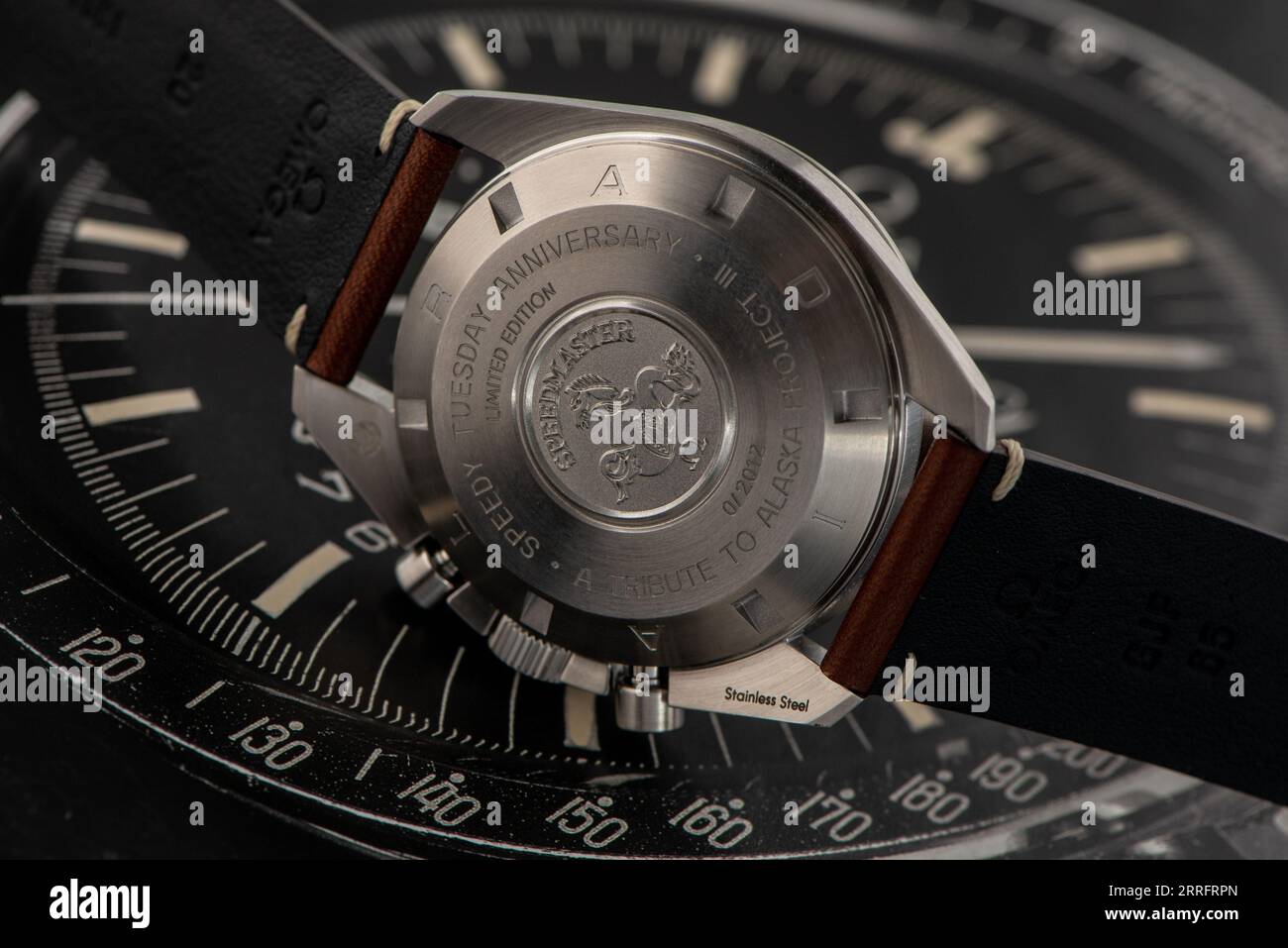 Omega Speedmaster Speedy Tuesday Models Stock Photo - Alamy
