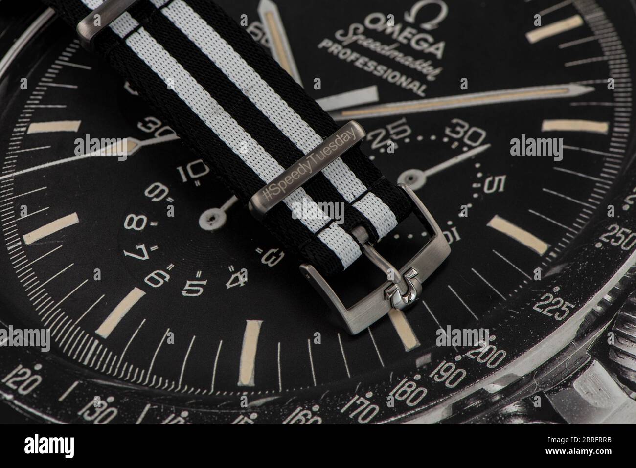 Omega Speedmaster Speedy Tuesday Models Stock Photo - Alamy