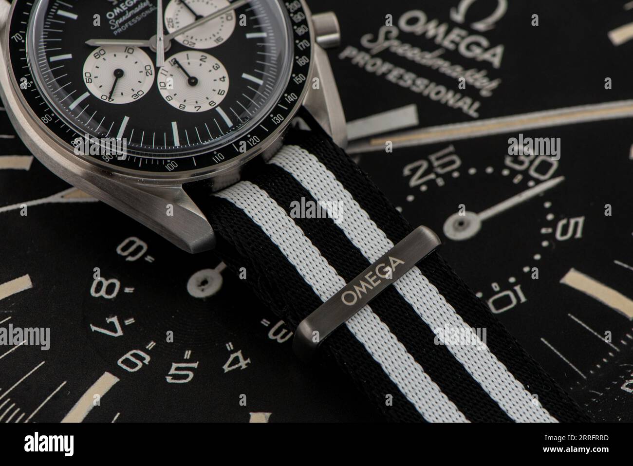Omega Speedmaster Speedy Tuesday Models Stock Photo - Alamy