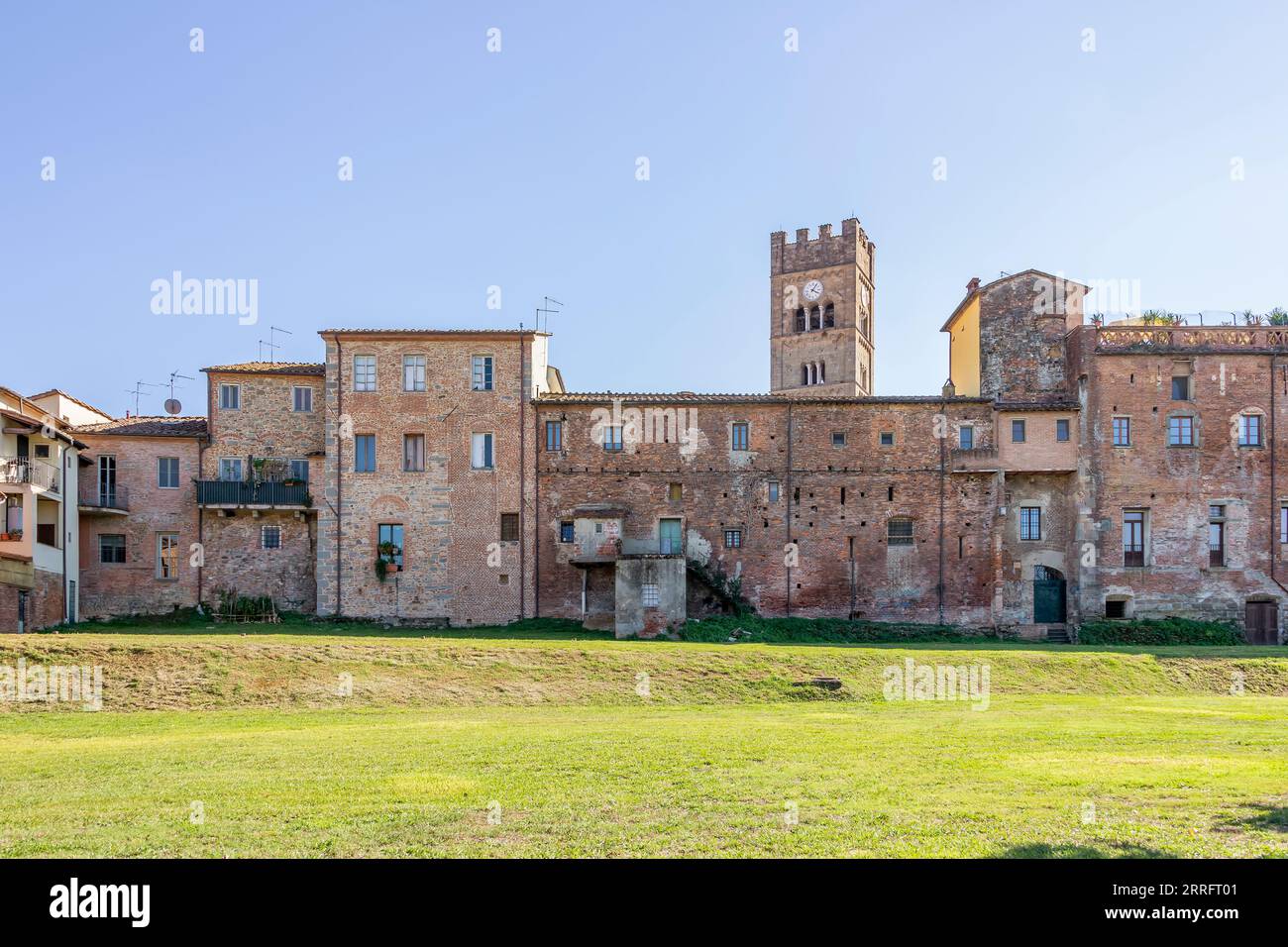 A glimpse of the historic center of Altopascio, Lucca, Italy, on a ...