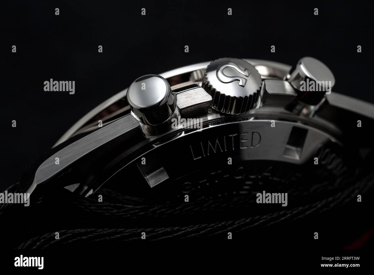 Omega Speedmaster Speedy Tuesday Models Stock Photo - Alamy