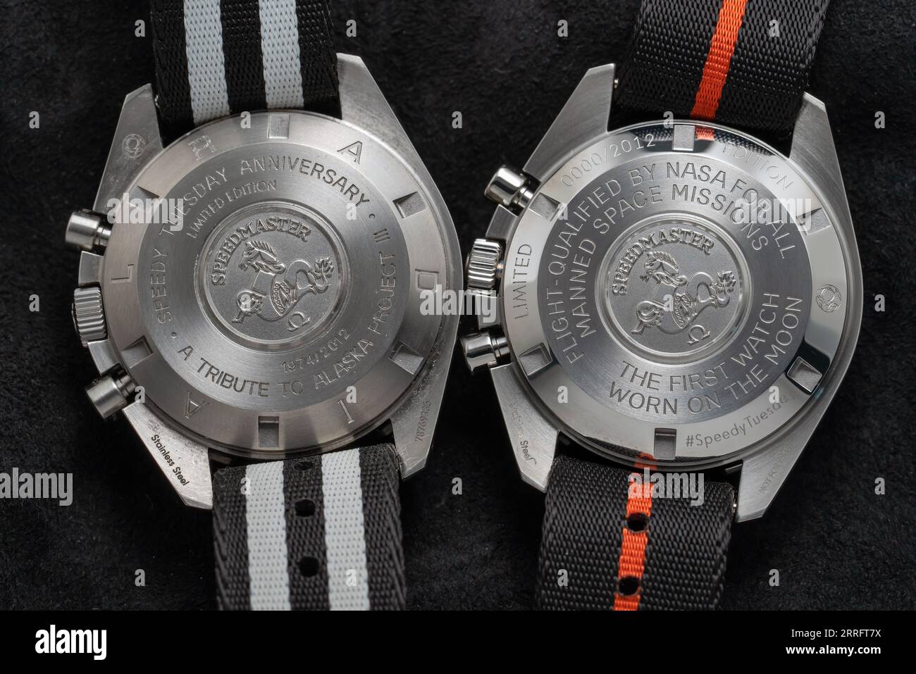 Omega Speedmaster Speedy Tuesday Models Stock Photo - Alamy