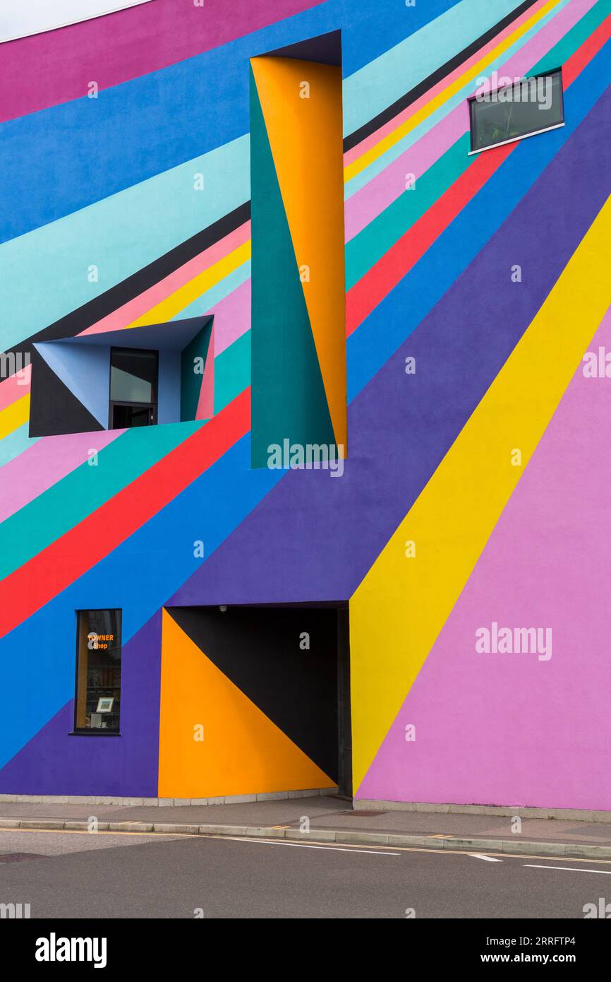 The Towner Art Gallery with colourful Dance Diagonal artwork by German ...