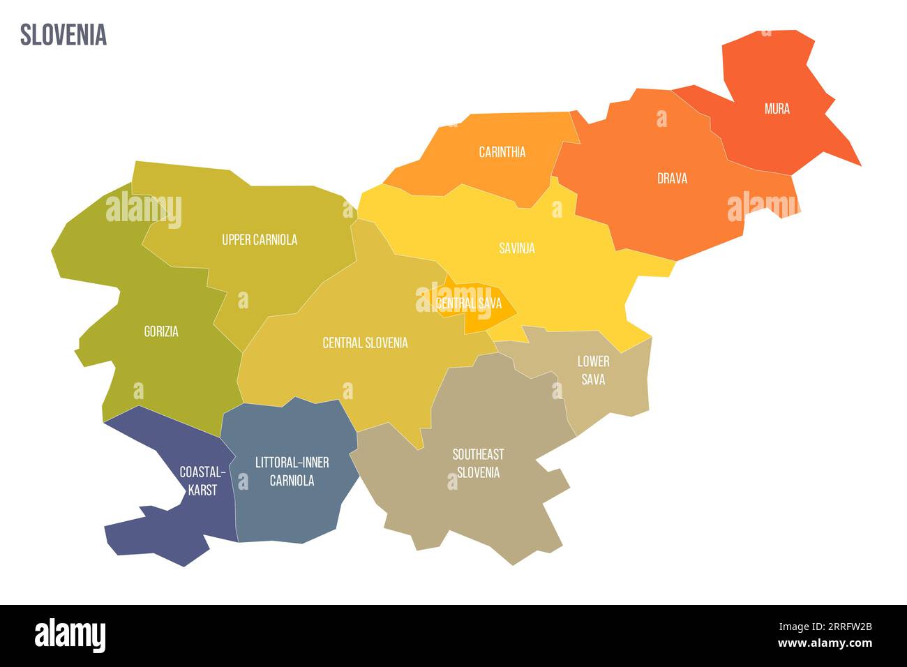 Slovenia political map of administrative divisions - statistical ...