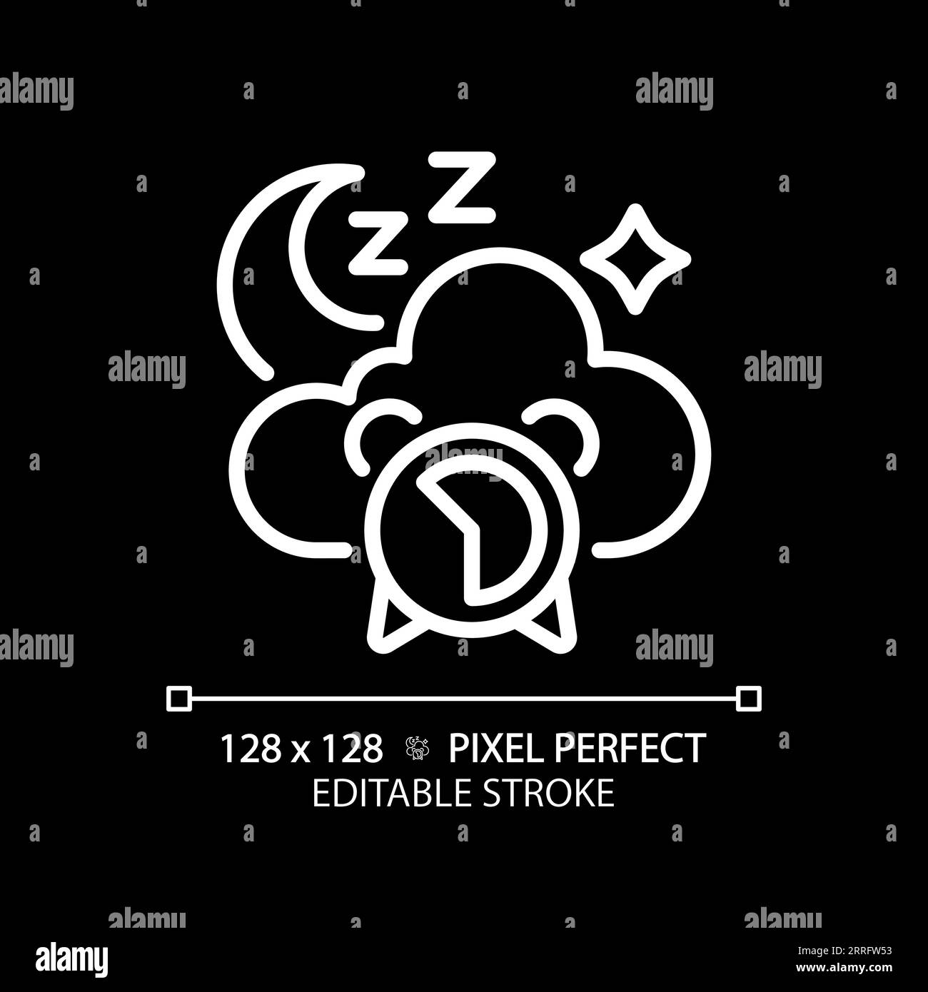 2D customizable good sleep white linear icon Stock Vector Image & Art ...