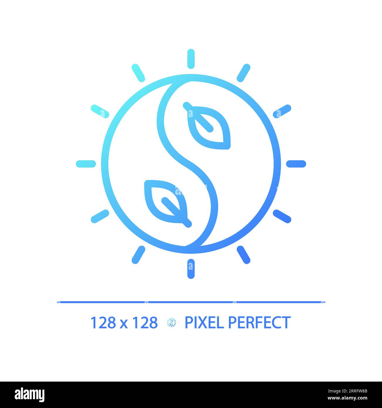Blue gradient yin and yang linear icon Stock Vector Image & Art - Alamy
